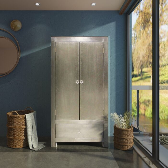 Modern Sleek Metal Wardrobe with Minimalist Design | Urban homes