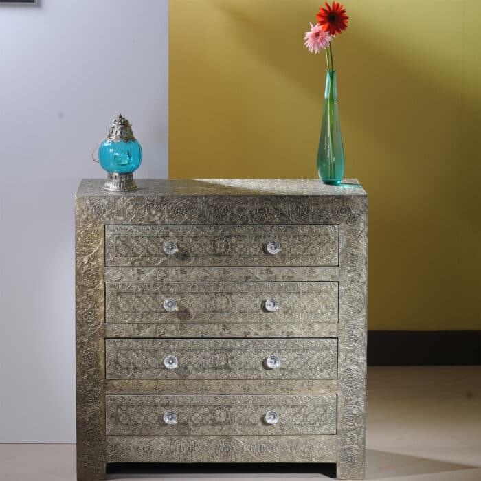 Intricate Metalwork Storage Cabinet - Shop Metal Chest