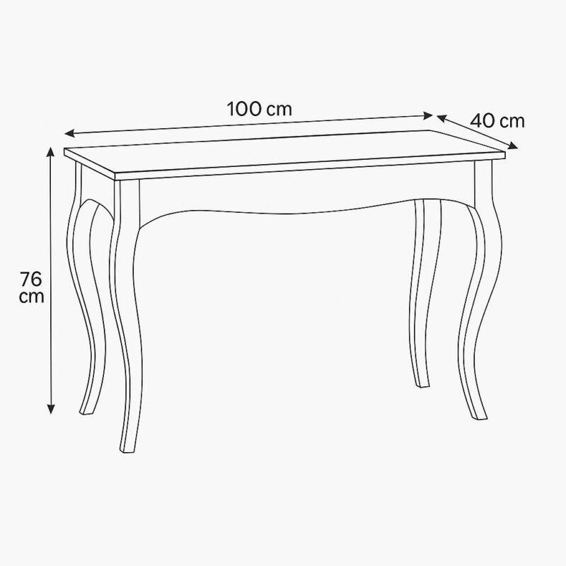 Curved Elegance Console - Mother of Pearl Inlay Console Table